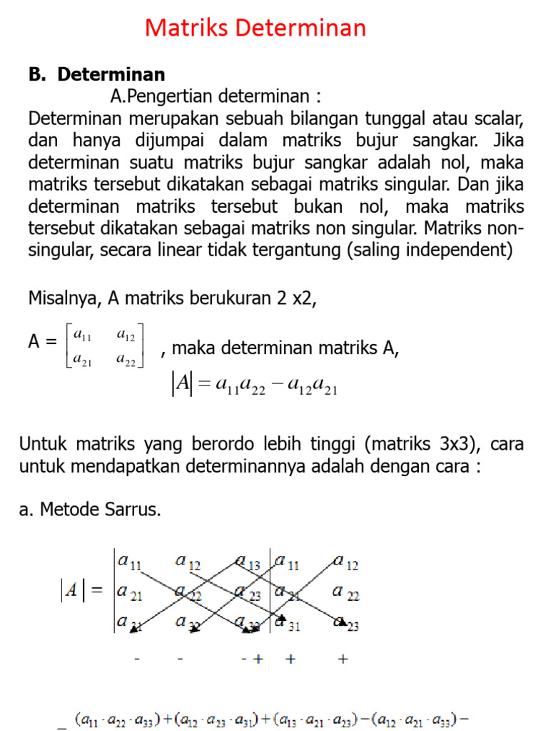 Aljabar Linier Dan Matriks-Minor - Kofaktor | PDF | Metode & Bahan Ajar ...