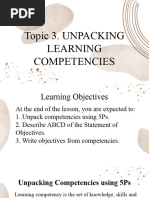 Unpacking Learning Competencies | PDF | Learning | Knowledge