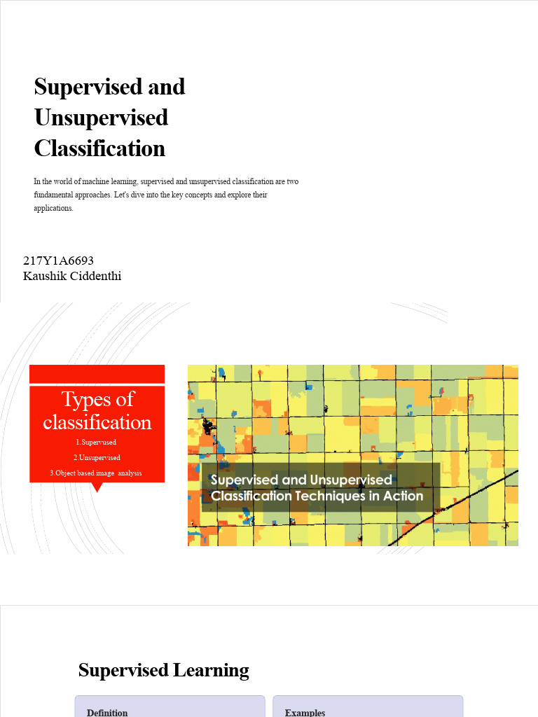Supervised and Unsupervised Classification | PDF