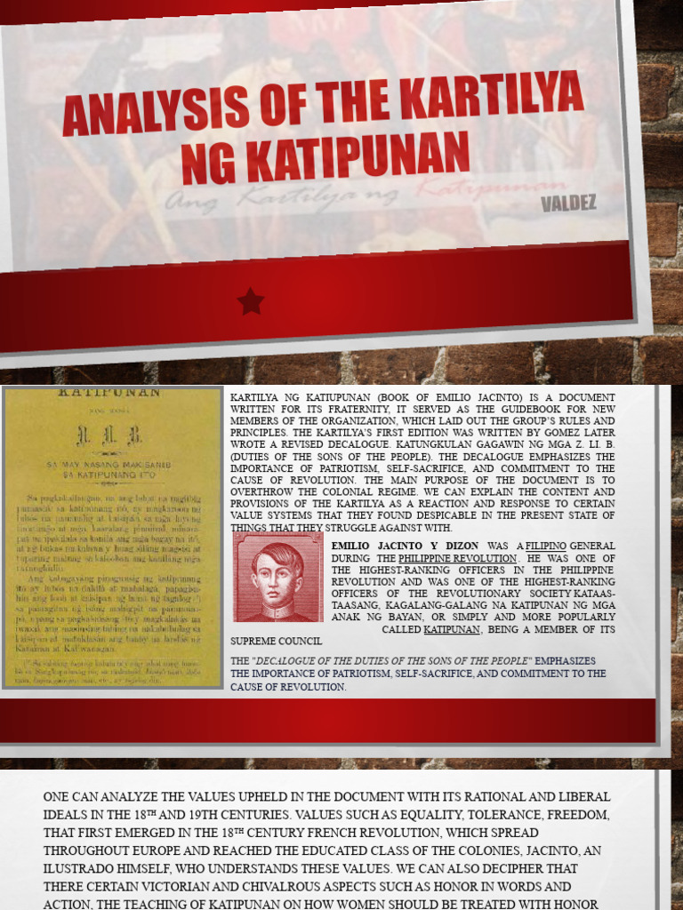 Analysis of The Kartilya NG Katipunan | PDF | Spanish East Indies ...