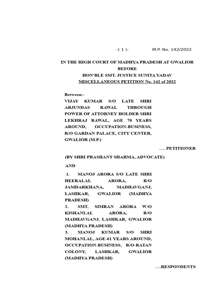 Vijay Kumar V Manoj Arora | PDF | Appeal | Political Law