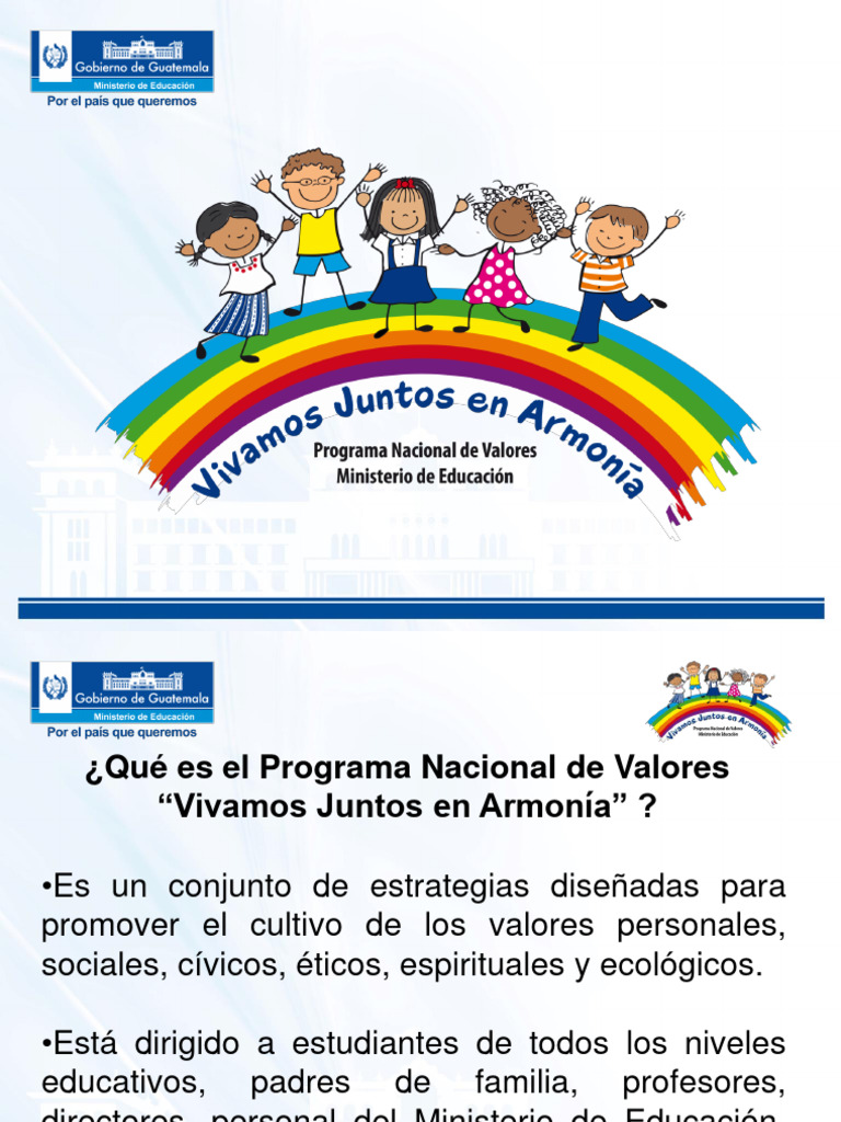 Programa Nacional de Valores 2023 | PDF | Comunidad | Maestros