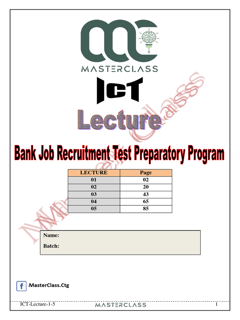 ICT Lec - 1 To 5 (Page - 116) | PDF | Personal Computers | Computer Keyboard