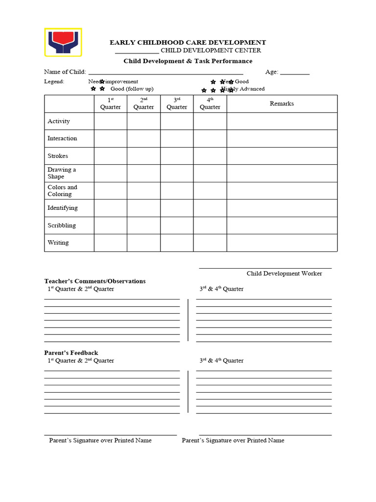 Assessment Records For Day Care | PDF | Career & Growth