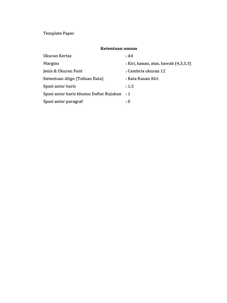 Template Paper A4: Panduan Lengkap | PDF