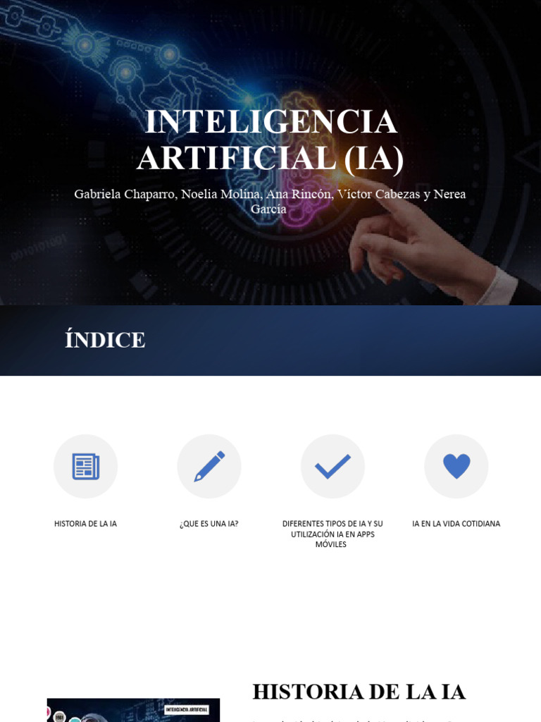 Inteligencia Artificial (Ia) : Gabriela Chaparro, Noelia Molina, Ana ...