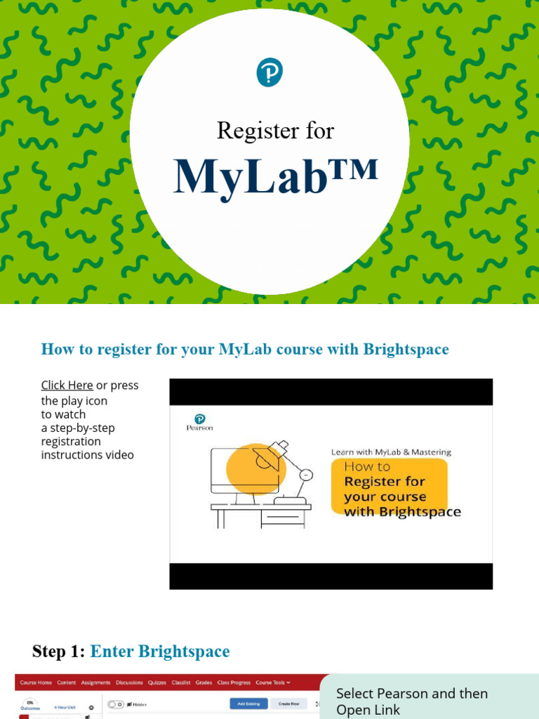 MyLab Registration Instructions Fall 2022 | PDF | Online And Offline | Software