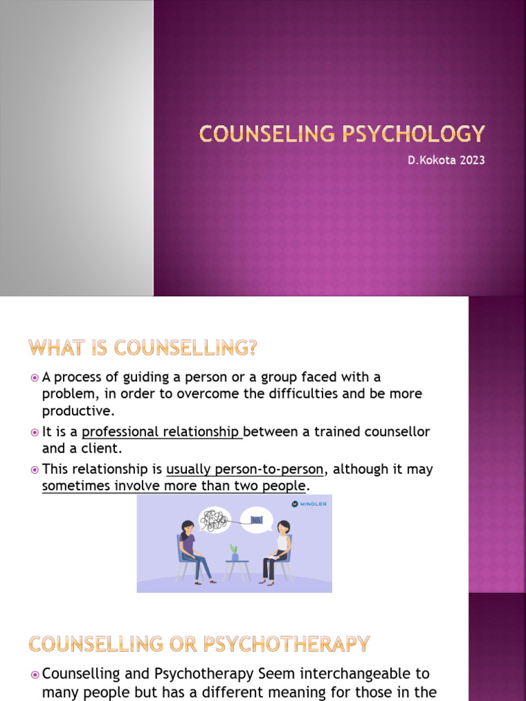 Counseling Psychology 1 | PDF | Psychotherapy | Nonverbal Communication