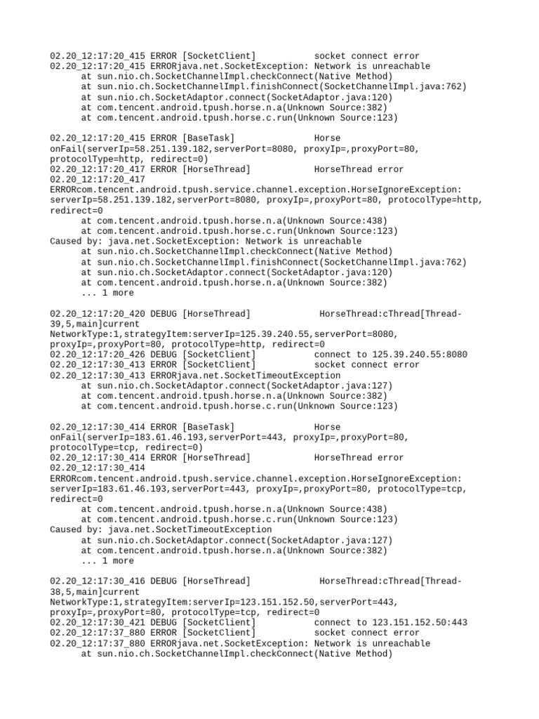 Log-20240220 1218 1 | PDF | Thread (Computing) | Java (Programming Language)