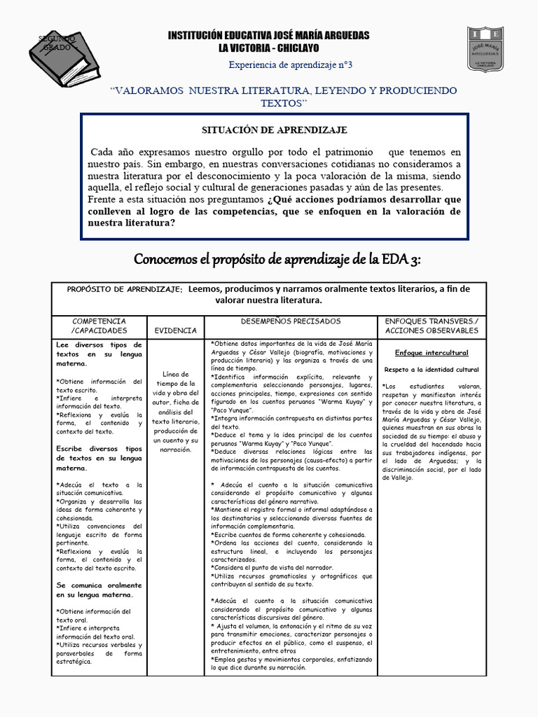 Act. 1 .Exp.3. Segundo | PDF | Narración