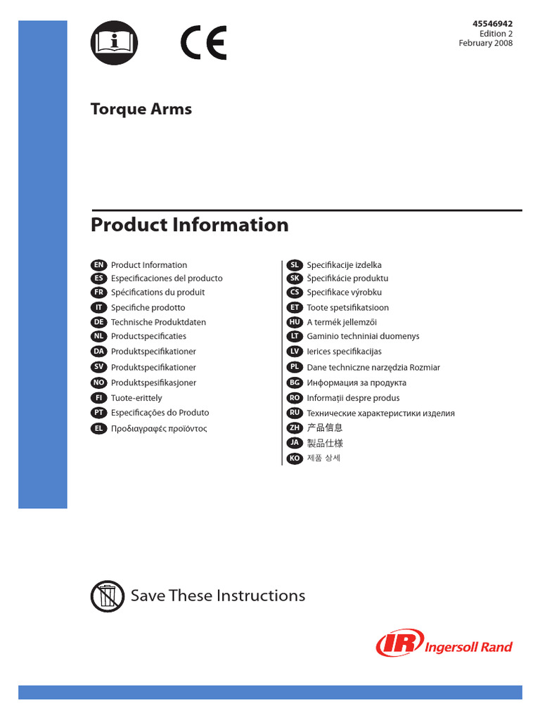 Torque Arm Product Specifications Guide | PDF | Screw | Mechanical ...