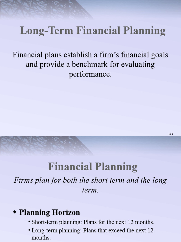 04a Long Term Financial Planning | PDF | Financial Plan | Leverage ...