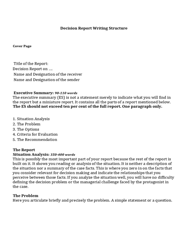 Report Writing Guidelines | PDF | Decision Making | Cognition