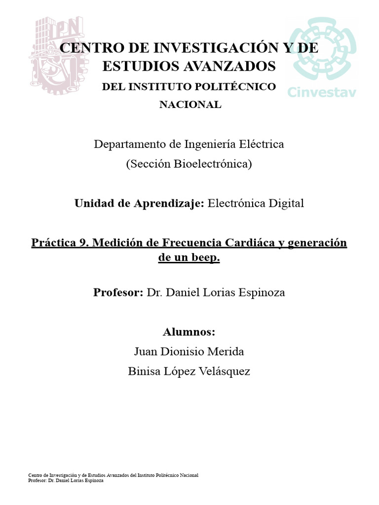 Practica 9 Frecuencia Cardiáca | PDF
