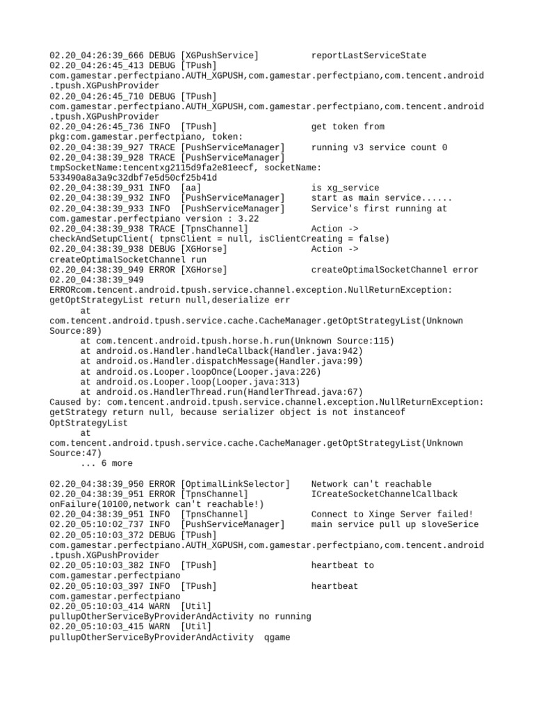 Log 20240220 0724 1 Download Free Pdf Java Programming Language Android Operating System