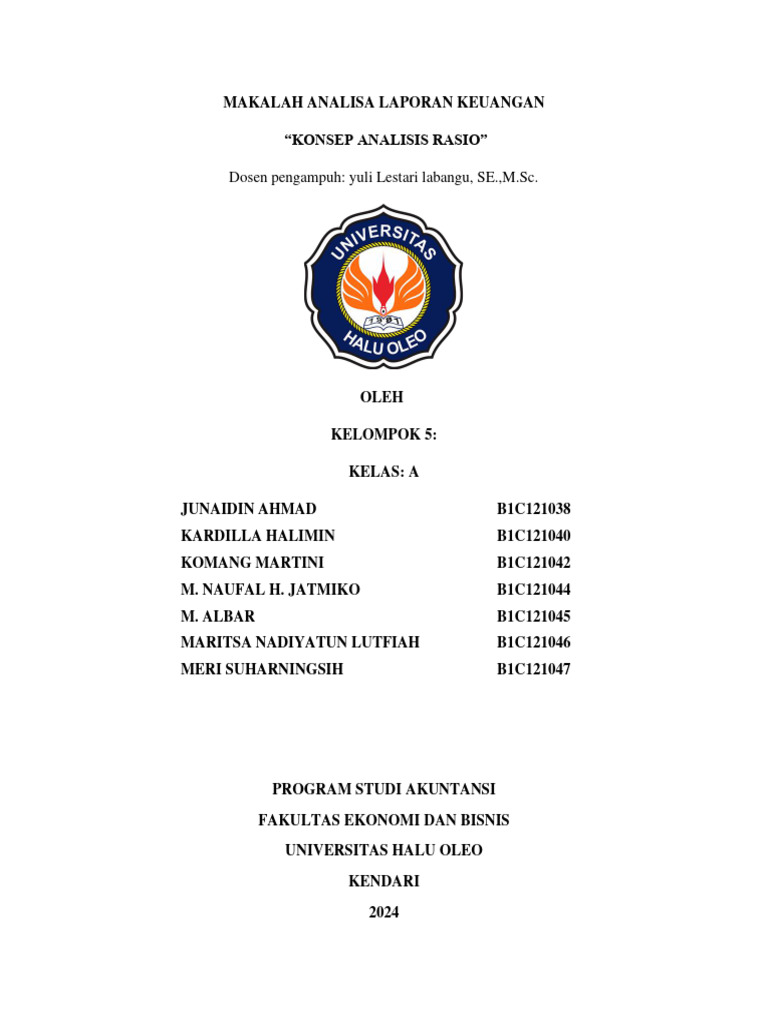 Konsep Analisis Rasio | PDF | Bisnis | Pengelolaan Keuangan & Uang