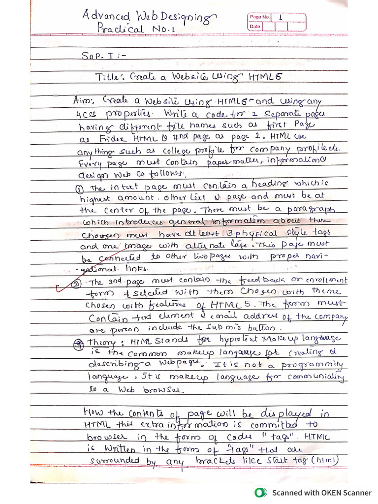 It Practical-Hand Written | PDF