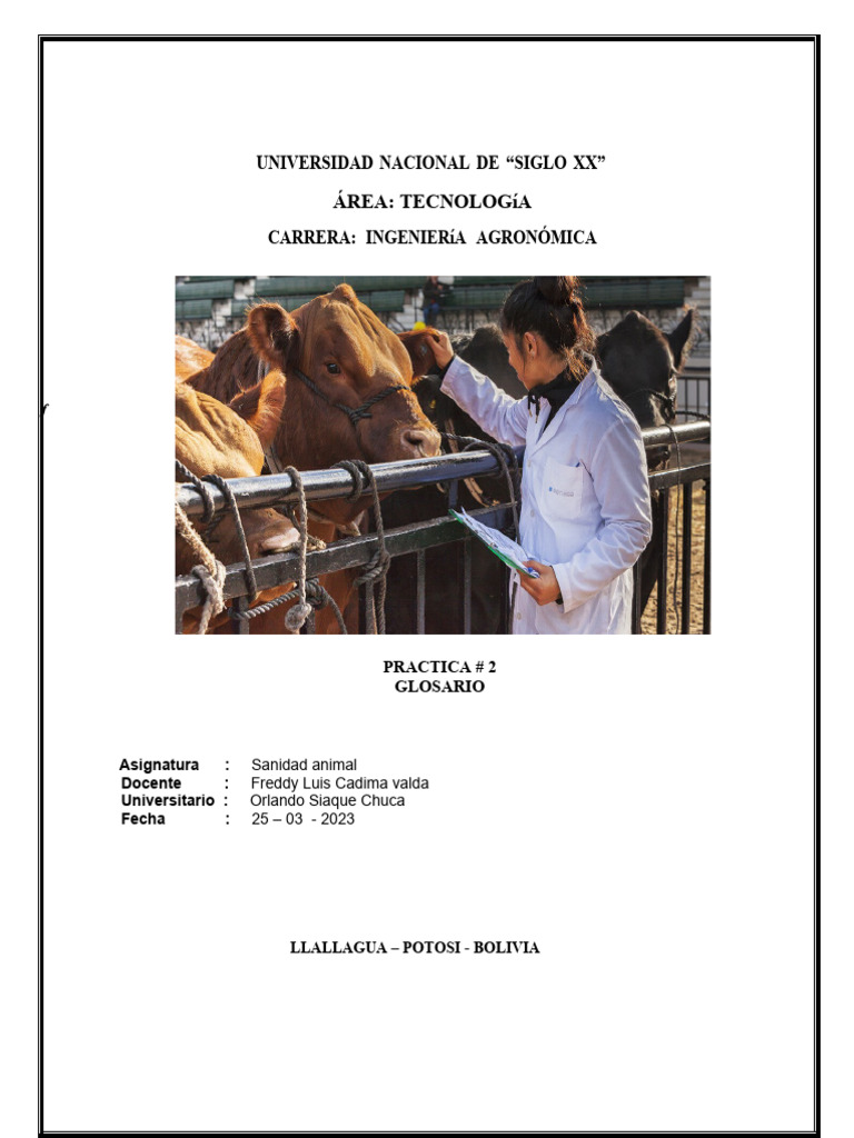 Glosario de Sanidad Animal 2023 | PDF