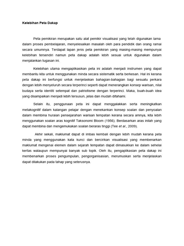 Kelebihan Peta Dakap dalam Pembelajaran | PDF | Karier & Perkembangan ...