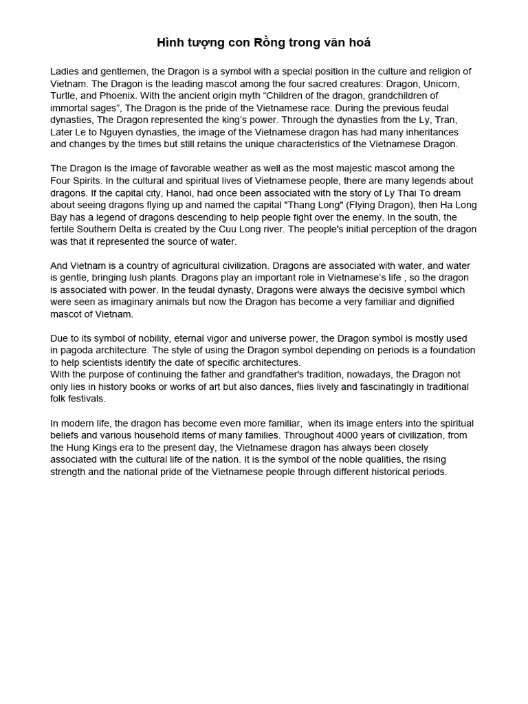 Hình Tư NG Con R NG Trong Văn Hoá | PDF