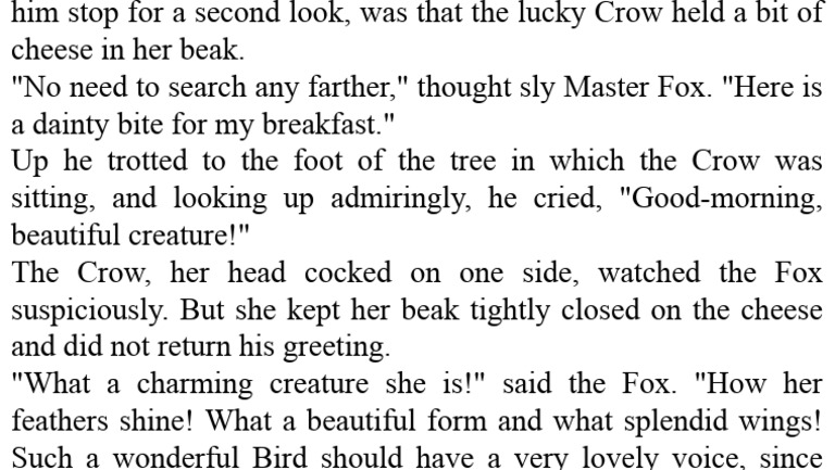 The Fox and The Crow | PDF