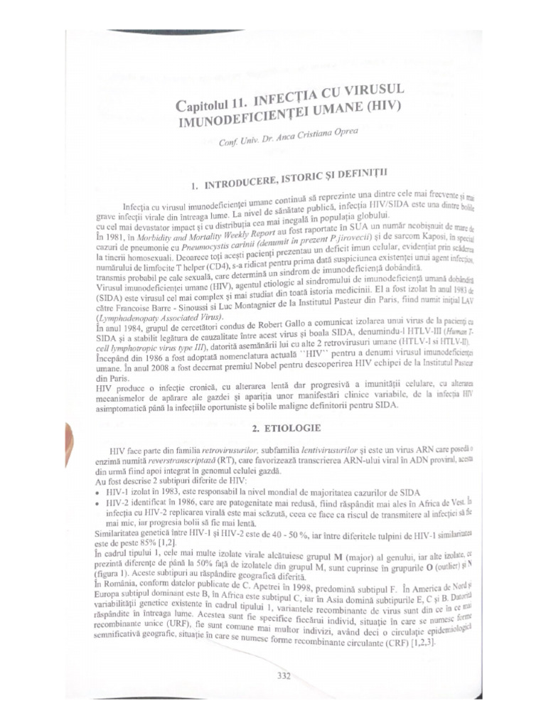 Capitolul 11. INFECTIA CU VIRUSUL 1 | PDF