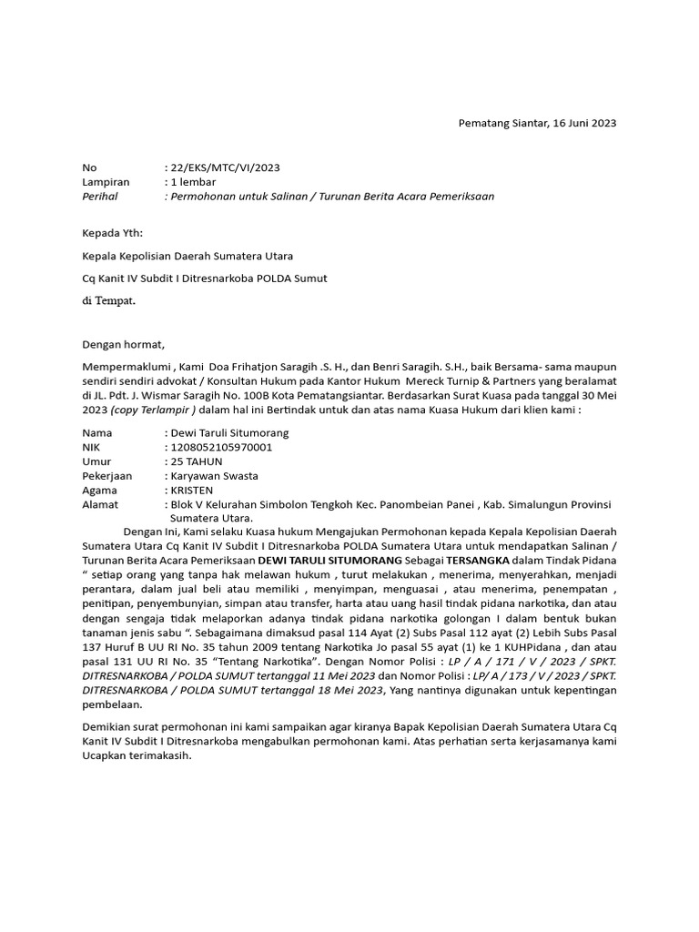 Permohonan BAP | PDF