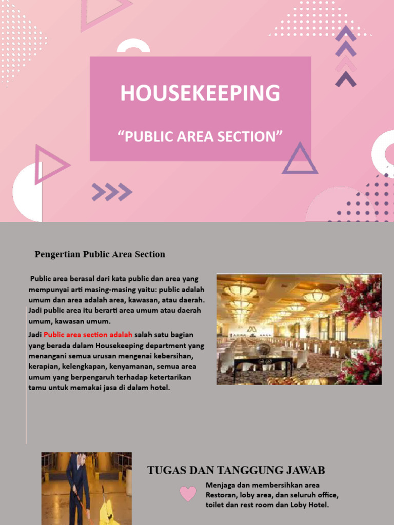Tugas Public Area Section Hotel | PDF | Griya & Taman | Seni