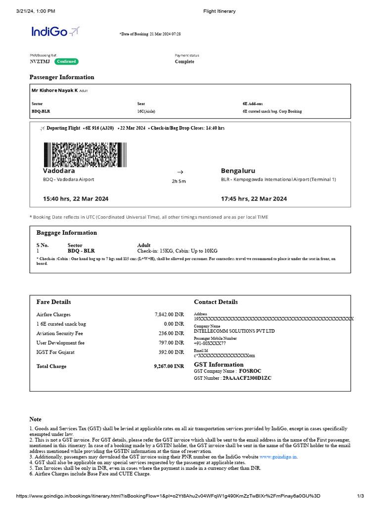 Kishore E-TKT | PDF | Payments Kishore E-TKT | PDF | Payments