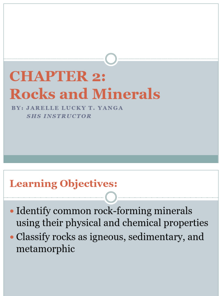 ES Chapter 2 - Rocks and Minerals | PDF | Rock (Geology) | Igneous Rock