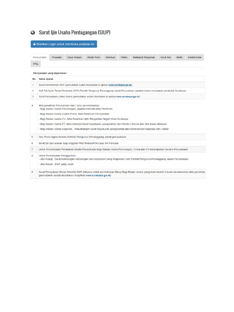 Persyaratan SIUP | PDF