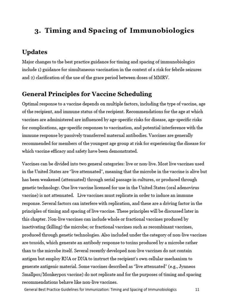 Vaccine Timing CDC | PDF | Vaccines | Medicine