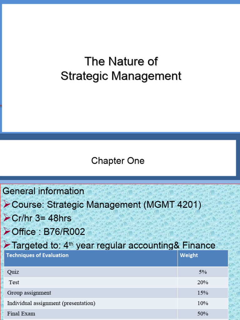 Chapter 1 | PDF | Strategic Management | Strategic Planning