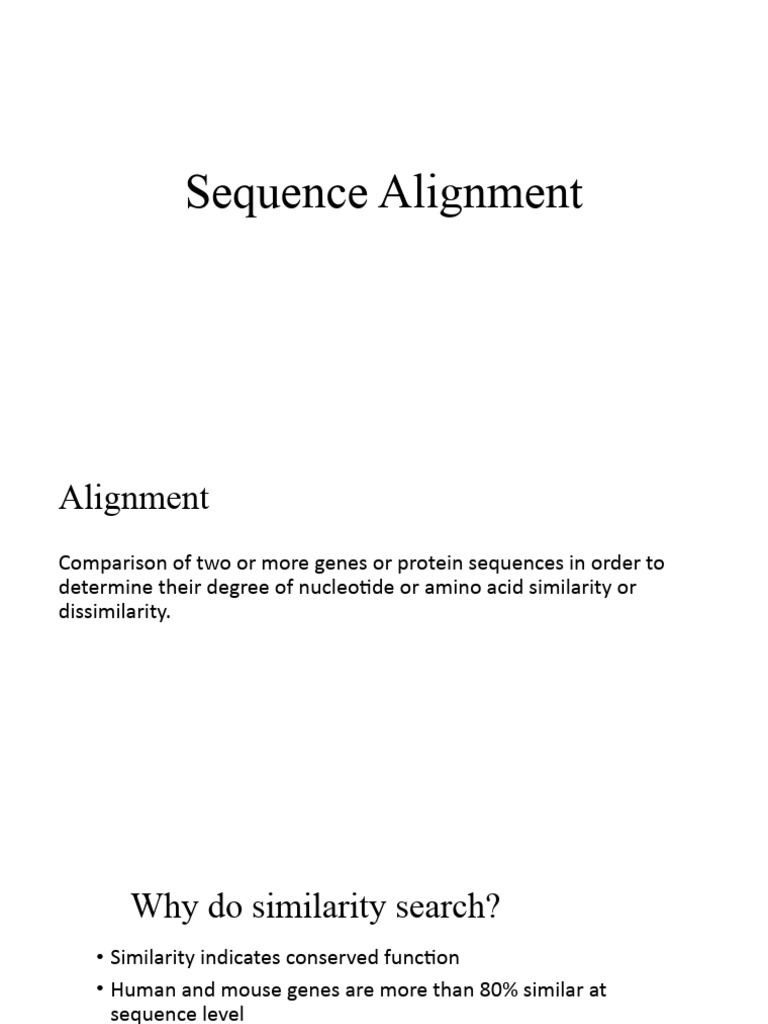 Sequence Alignment | PDF