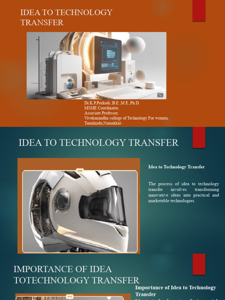 Idea To Technology Transfer21.3.2024 | PDF | Technology Transfer | Prototype
