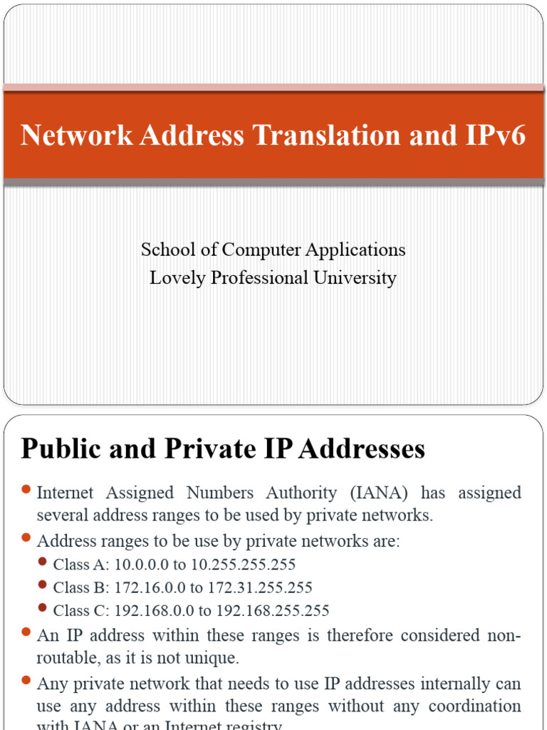 24 Network Address Translation | PDF | Ip Address | I Pv6