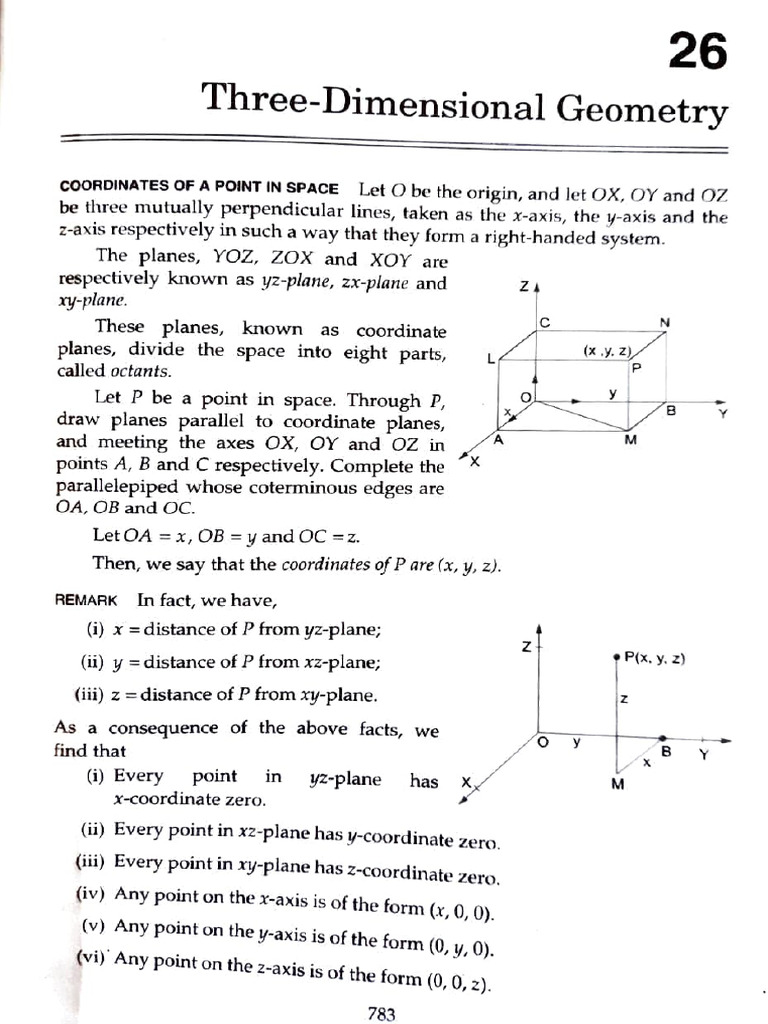 3 D Geometry | PDF | Cartesian Coordinate System | Rectangle