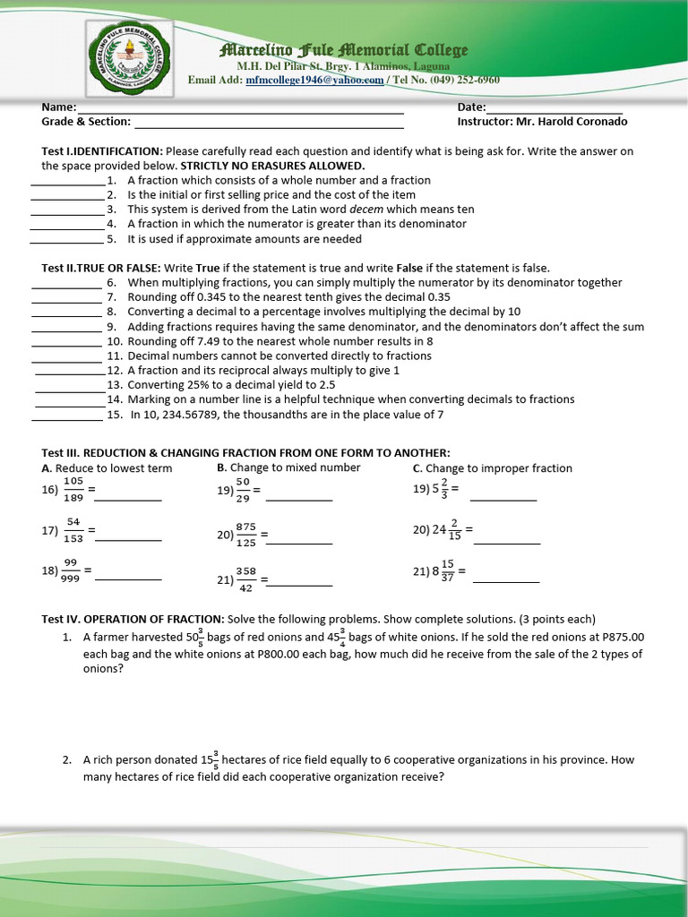 BUSINESS-MATH-EXAM (1) | PDF | Mathematics | Arithmetic