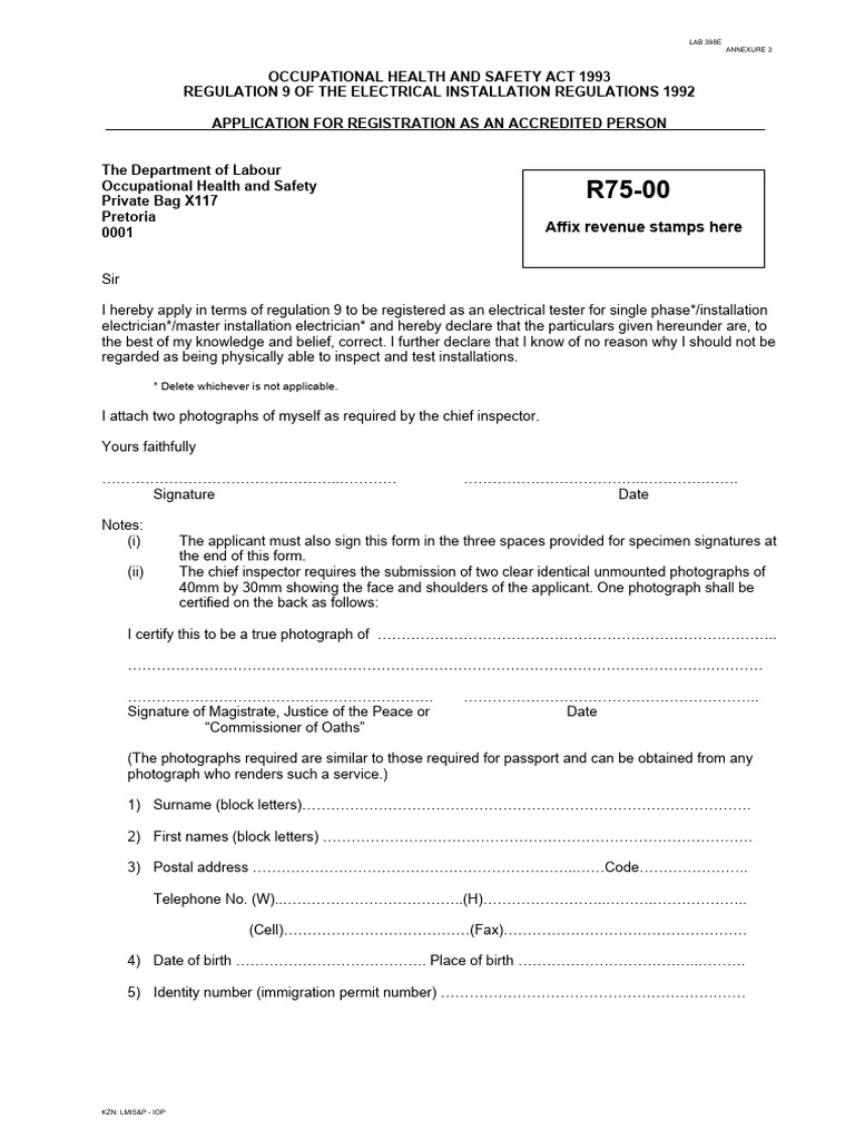 OHS Form - Application Form As Accredited Person | Download Free PDF ...