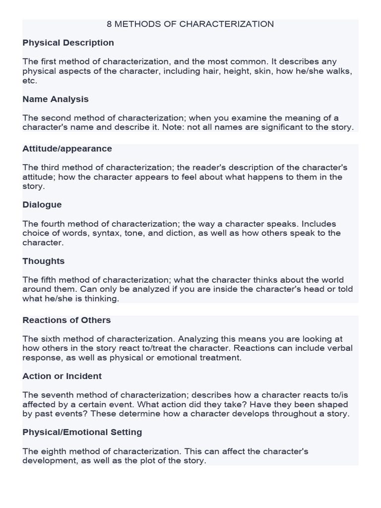 8 Methods of Characterization | PDF