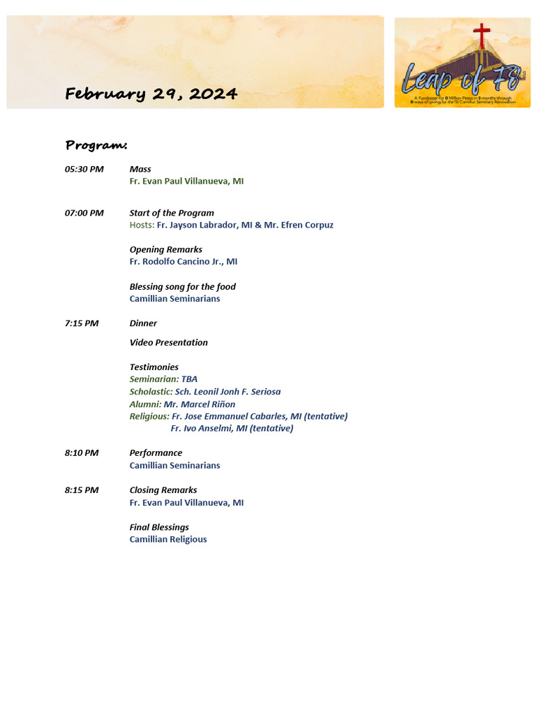 Leap of F8 Program | PDF