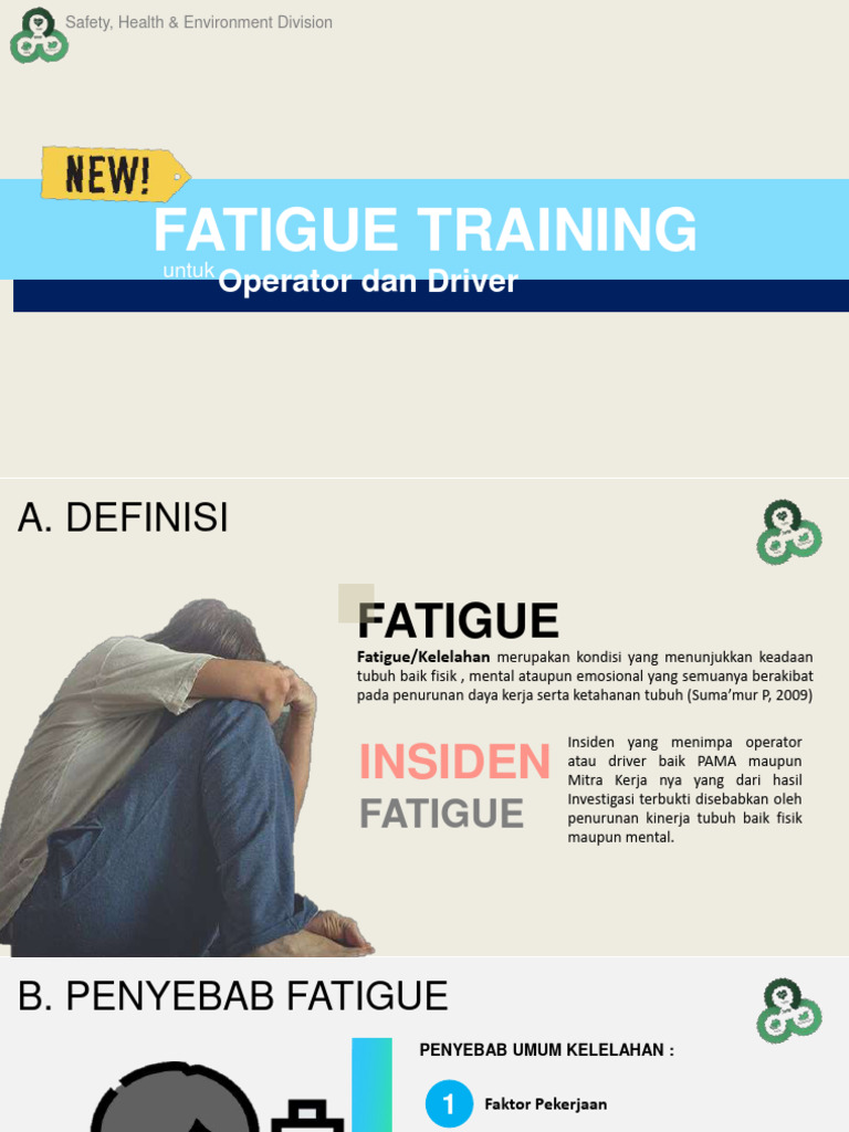 New Fatigue Training 2021 - For Operator Driver Revisi Aug - Rev1 | PDF