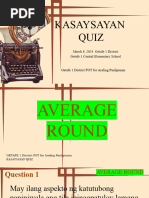 Quiz Bee in Araling Panlipunan (Grade 6) - Quizizz | PDF
