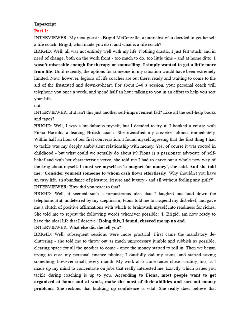 Tapescript For Listening Pdf Sushi Rice