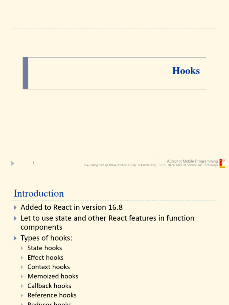 Hooks | PDF | Computer Programming | Software Engineering