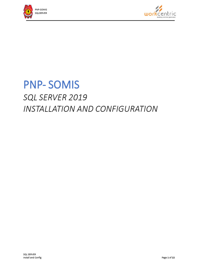 SOMIS SQL Installation | PDF