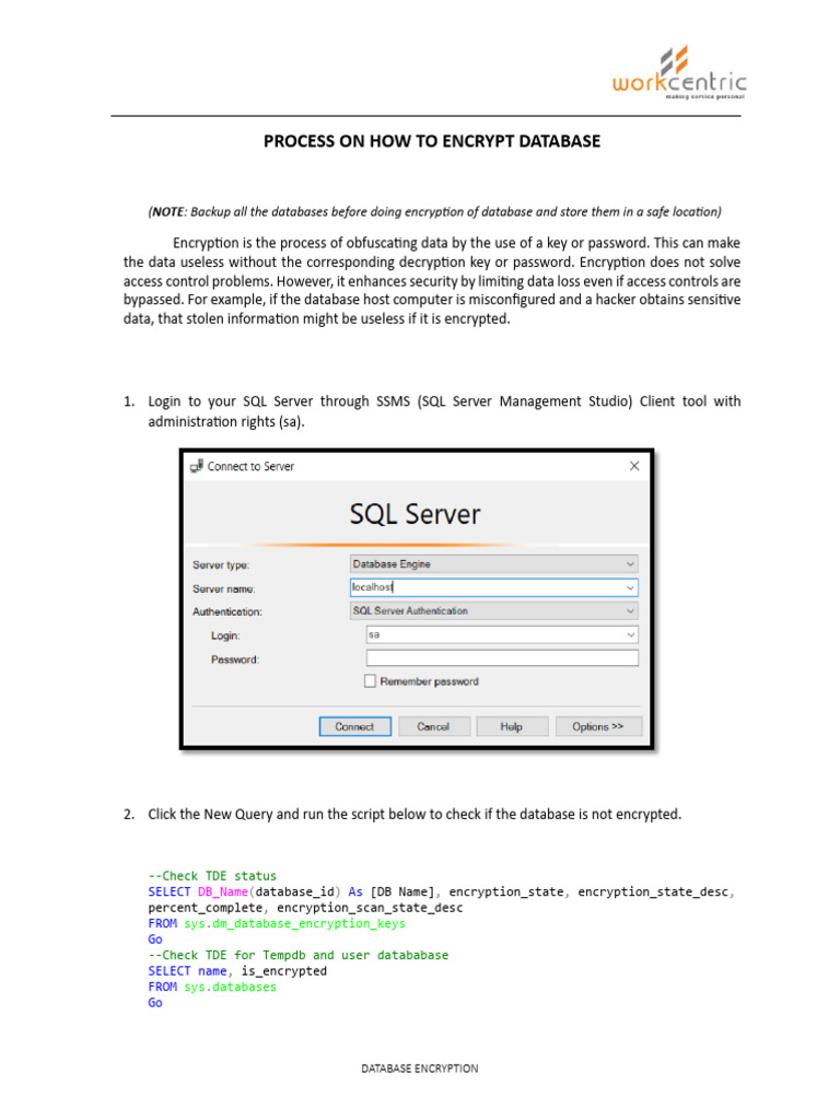 PNP SQL Server Database Encryption | PDF | Databases | Microsoft Sql Server