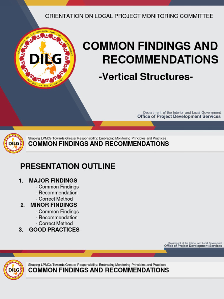 Common Findings and Recom - Vertical | PDF | Concrete | Rust
