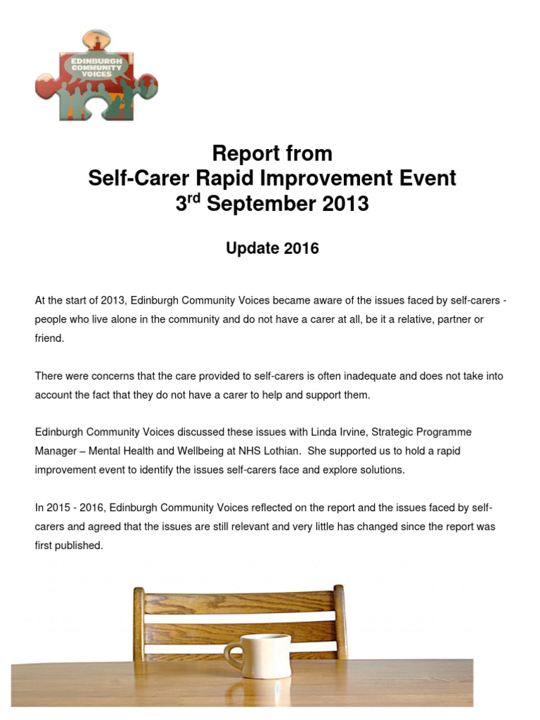 Self Carer Report | PDF | Caregiver | Health Care