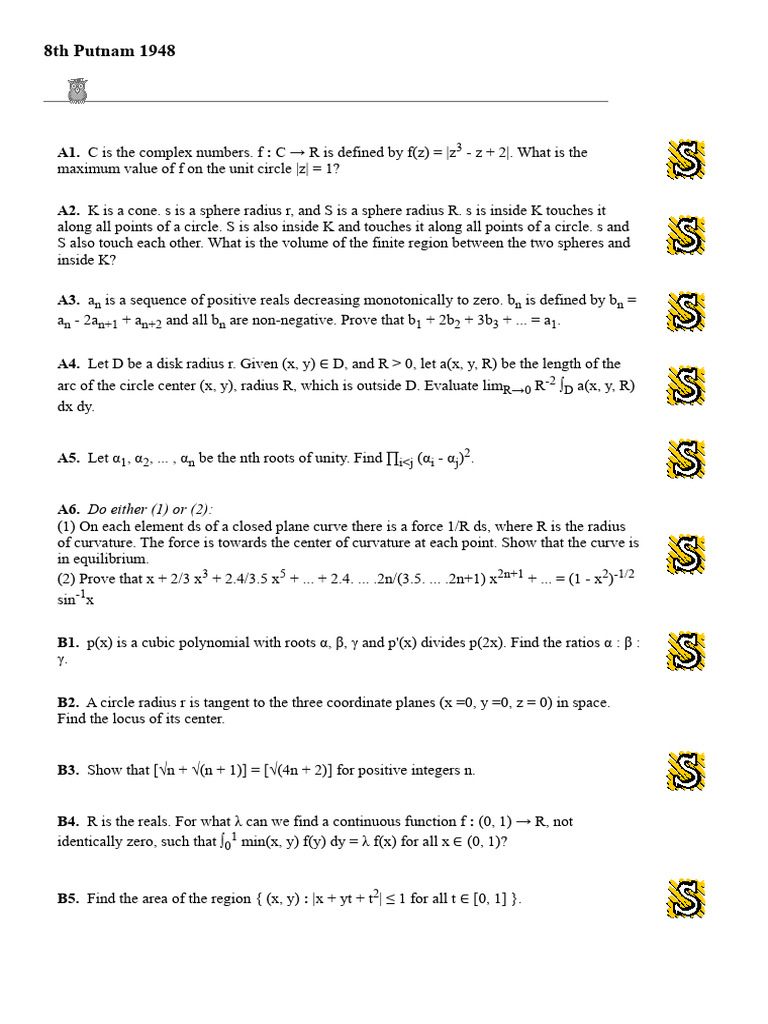 G13 1948 PUTNAM Web | PDF | Sphere | Circle